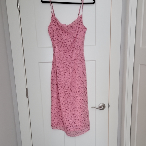 re:named | Dresses | Nwt Renamed Pink Floral Midi Dress | Poshmark